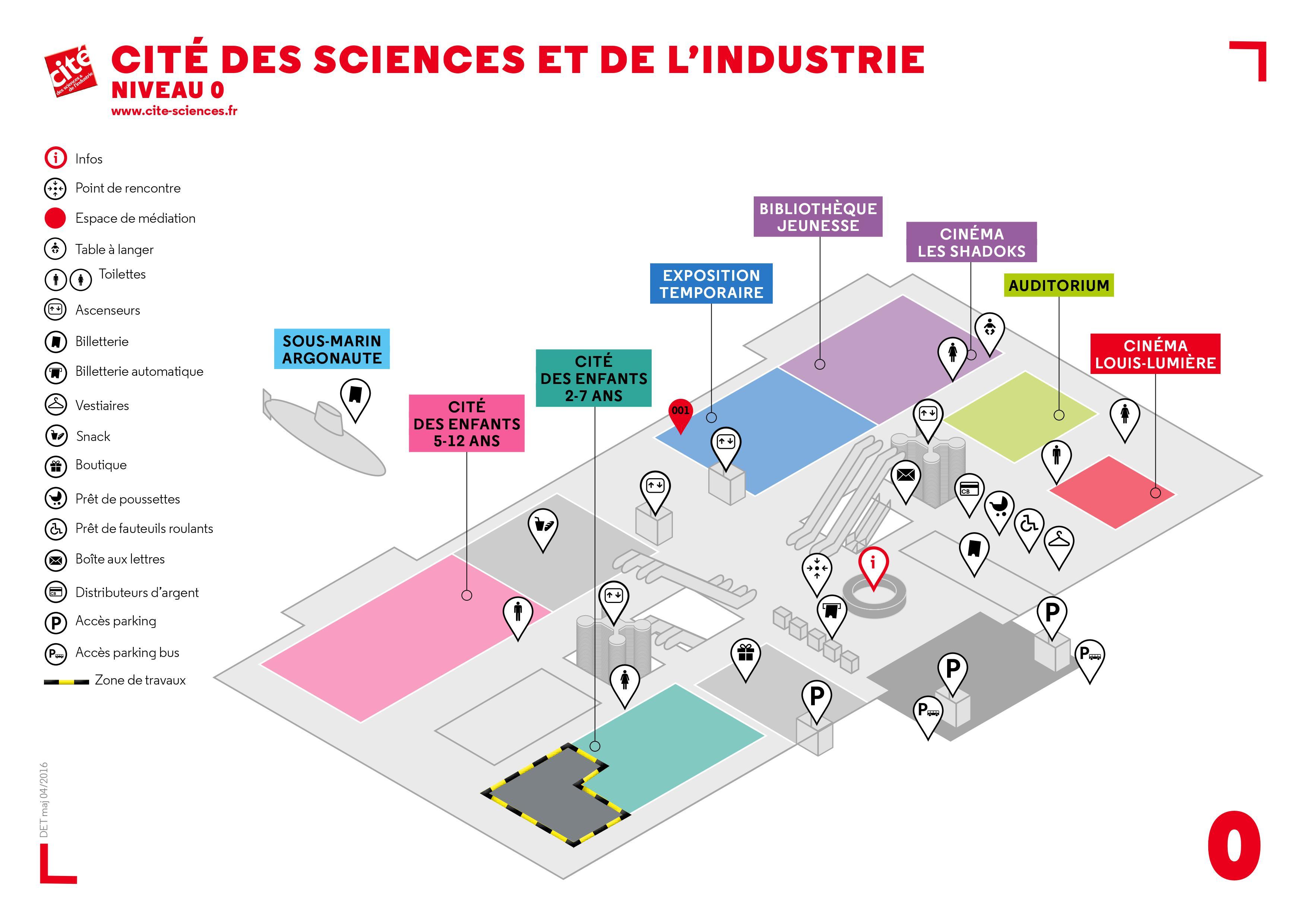 La Cité des Sciences et de l'Industrie mappa - Mappa della Cité des ...